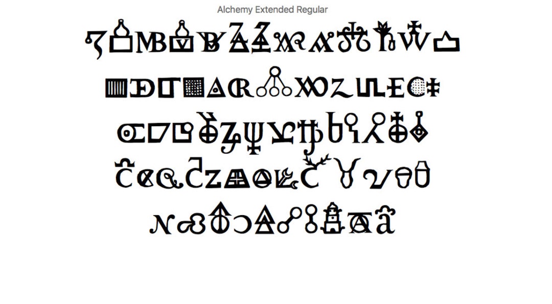 Fantasy Font Forge: Alchemy Extended (lovecraft) - Etsy