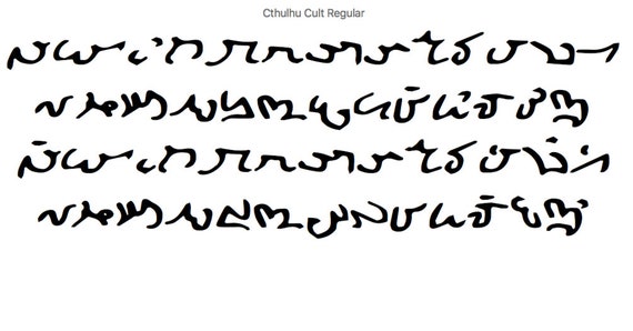 Fantasy Font Forge: Cthulhu Cultist Script Lovecraft | Etsy
