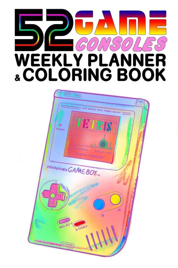 52 Game Consoles: Weekly Planner & Coloring Book Printable | Etsy