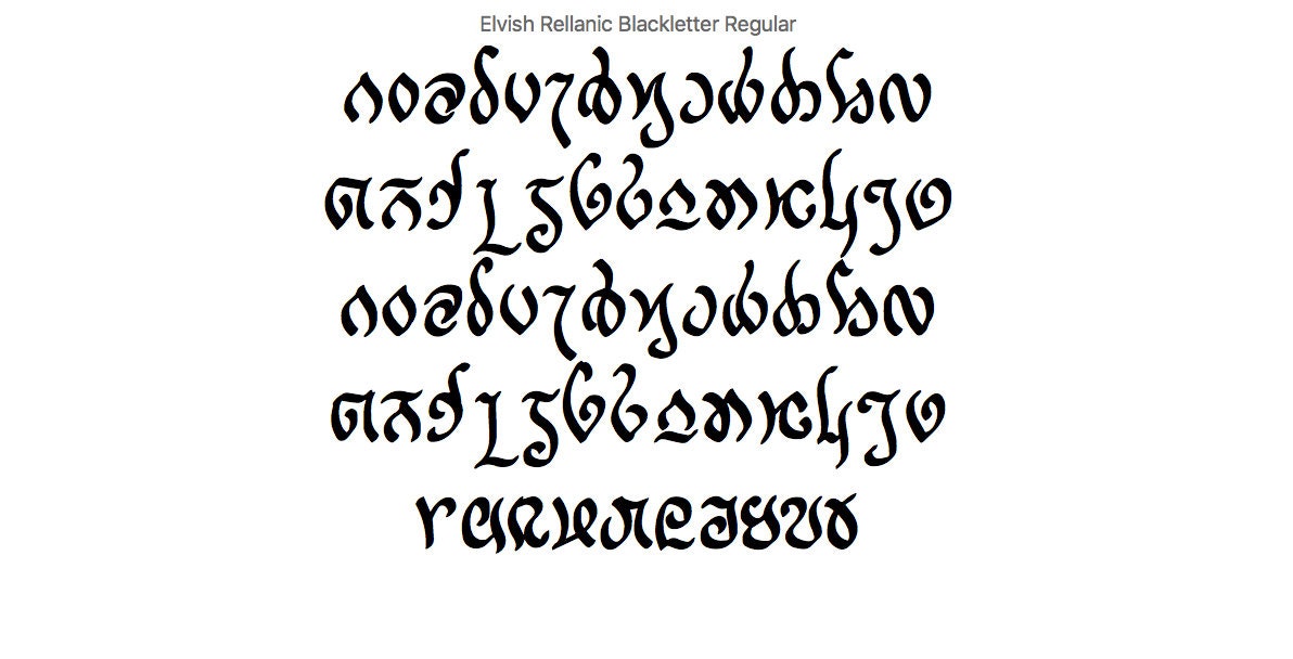 Elvish Font Generator