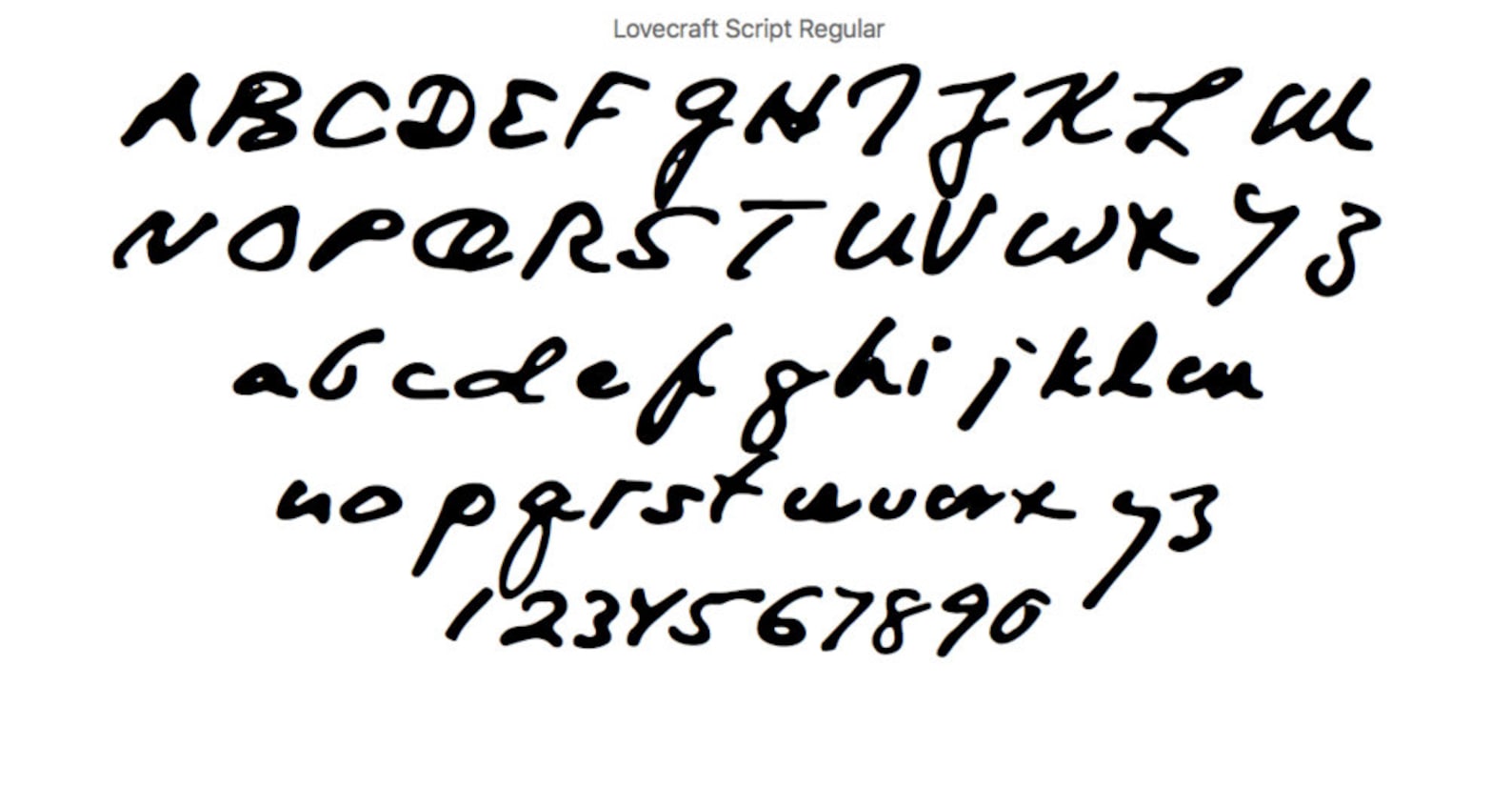 Fantasy Font Forge: Lovecraft Handwriting Script - Etsy