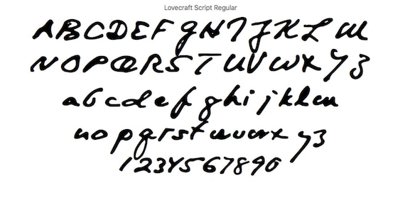 Fantasy Font Forge: Lovecraft Handwriting Script - Etsy