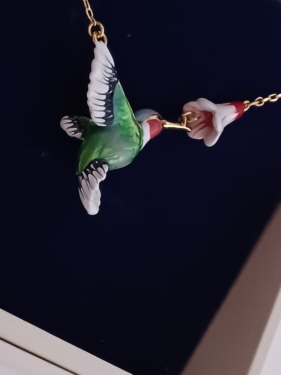 Bill Skinner- necklace with a hummingbird; symbol of … - Gem