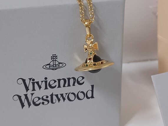 Vivienne westwood black orb necklace store
