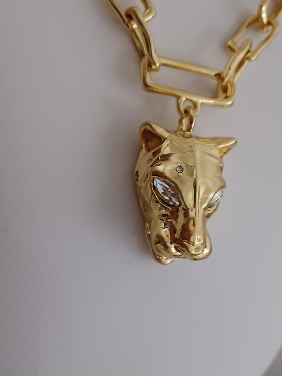 Alexis BITTAR- Collier panthère en plaqué or - Gem