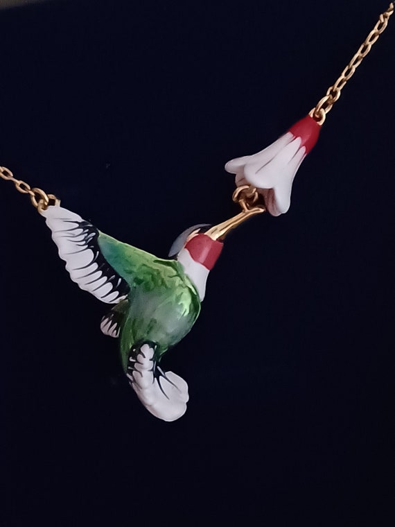 Bill Skinner- necklace with a hummingbird; symbol of … - Gem
