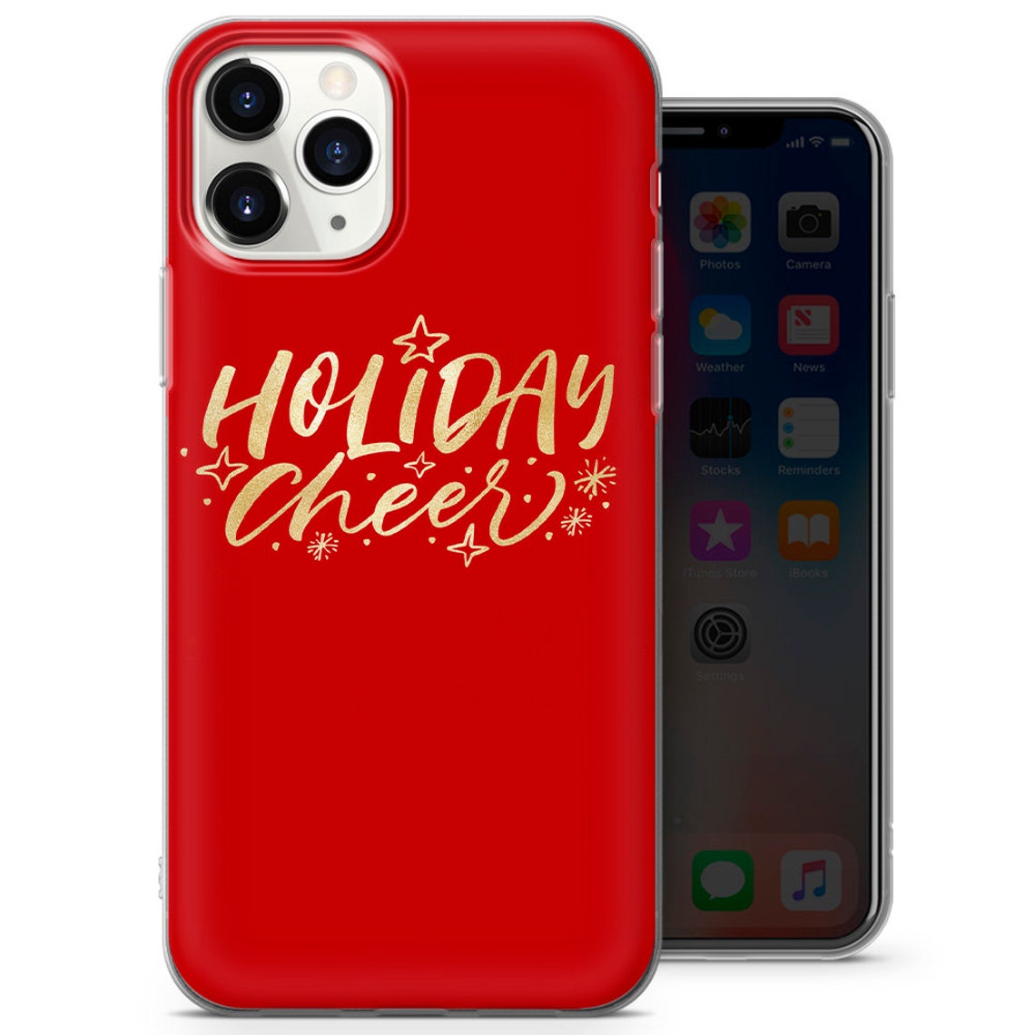 Christmas Phone Case X-mas Cover for iPhone 7, 8+, XS, XR, 11 Pro, 12 ...