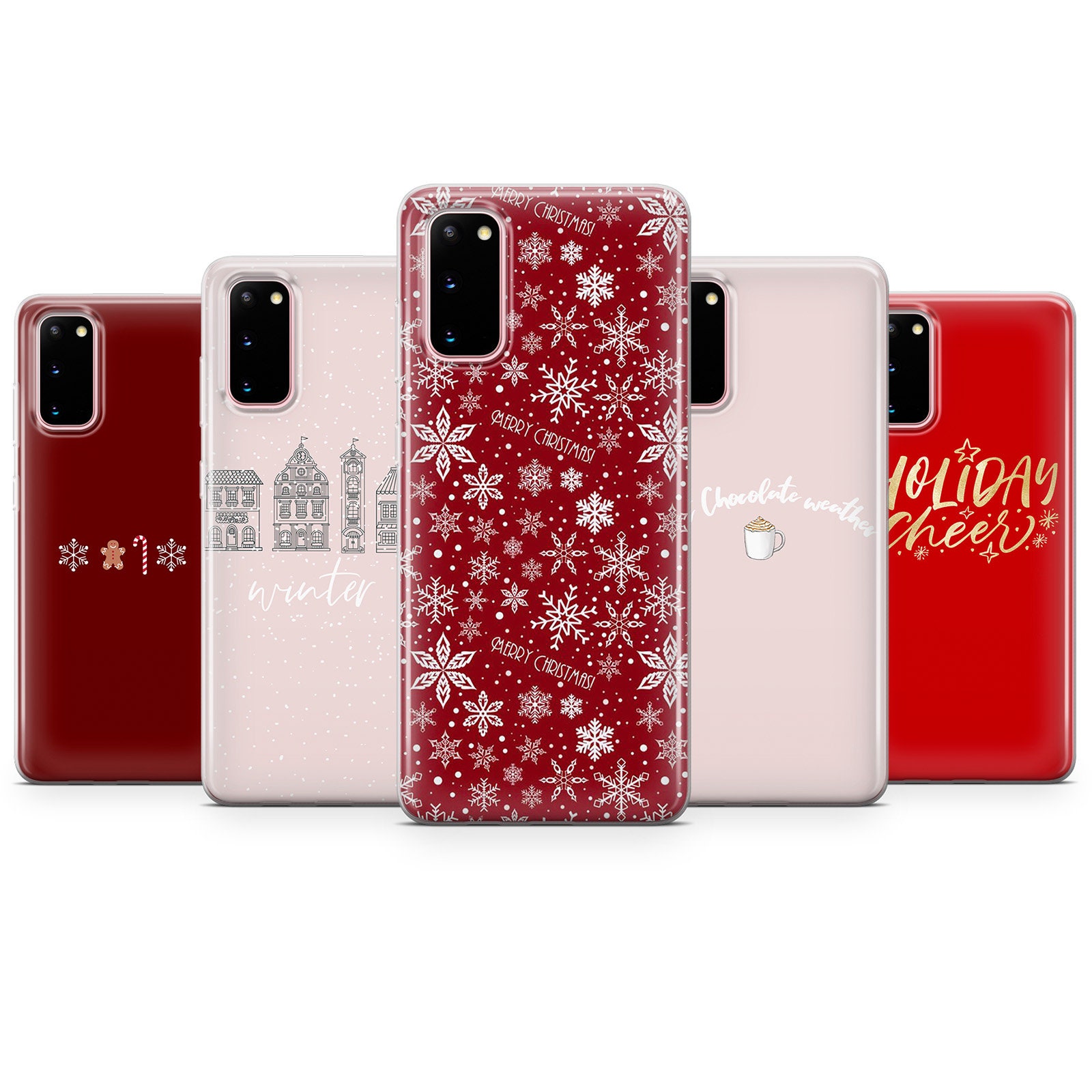 Christmas Phone Case X-mas Cover for iPhone 7, 8+, XS, XR, 11 Pro, 12 ...