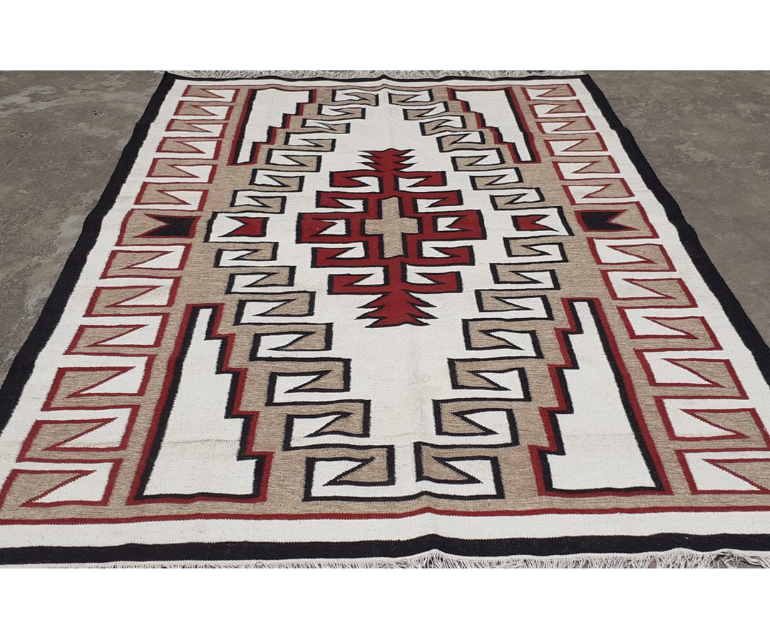 Navajo Rug Southwestern Native American Tribal Style Rug 100% Wool Hand ...