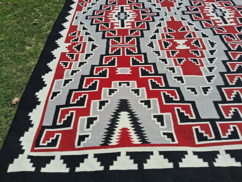Navajo Rug Southwestern Native American Tribal Style Rug 100% Wool Hand ...