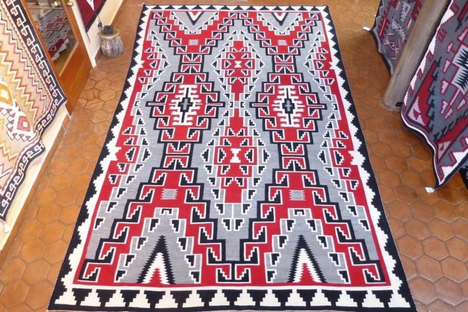Navajo Rug Southwestern Native American Tribal Style Rug 100% Wool Hand ...