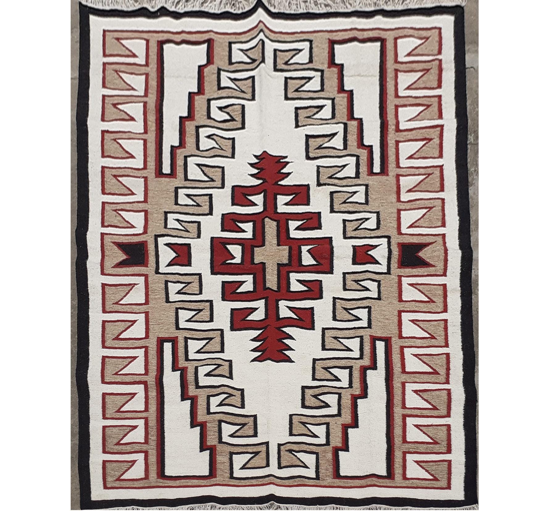 Navajo Rug Southwestern Native American Tribal Style Rug 100% Wool Hand ...
