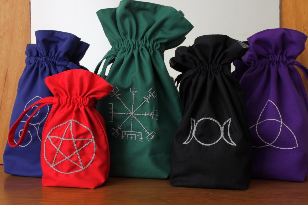 Mojo Bags With Symbols Hand Embroidered - Etsy