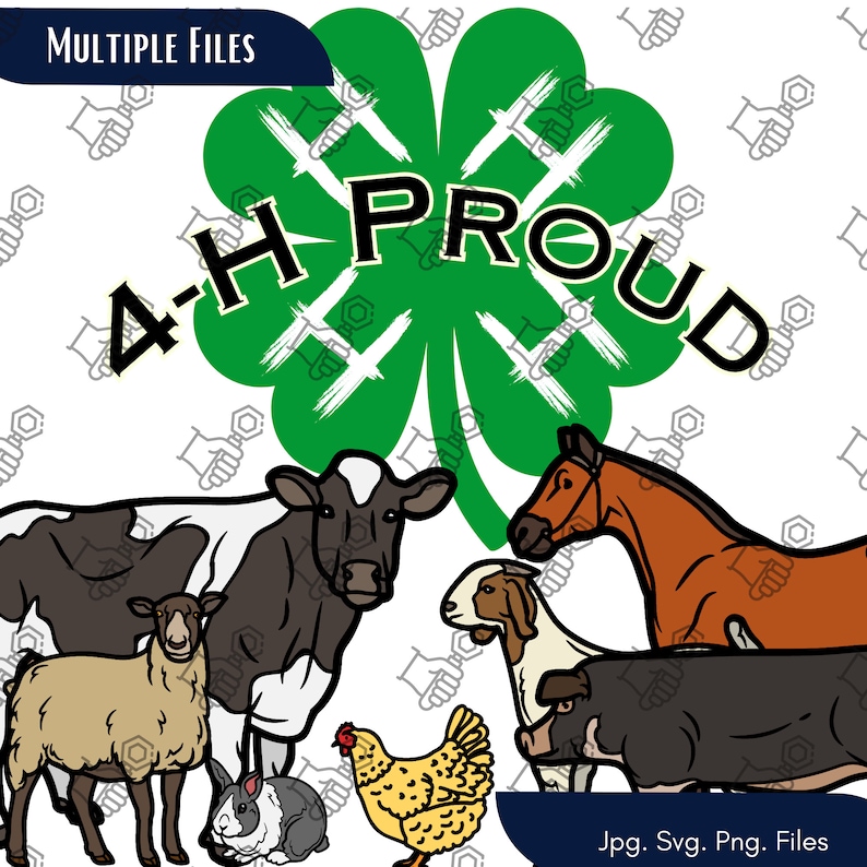 4-H Proud Image SVG JPG PNG - Etsy