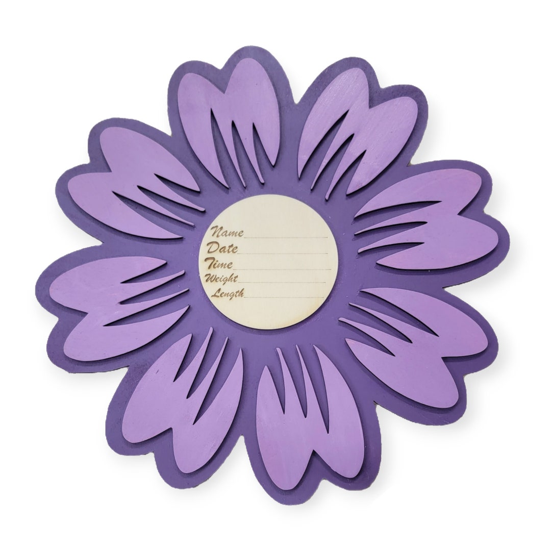 Baby Girl Announcement Flower - Etsy