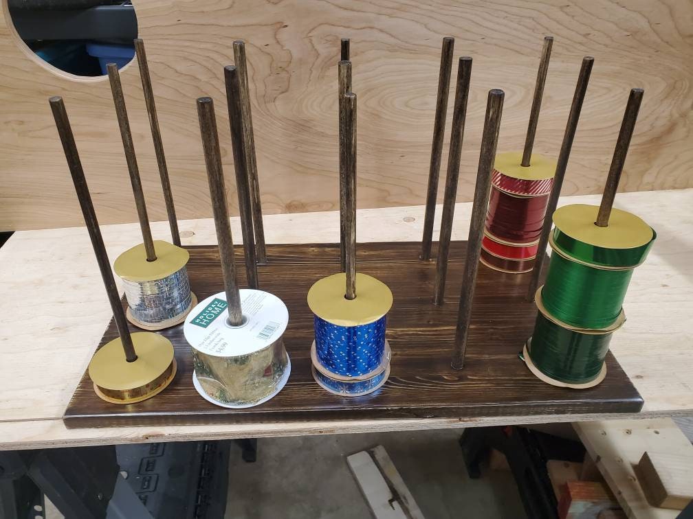 Ribbon Rack Organizer, Ribbon Spool Holder, Ribbon Organizer, Hand Made ...