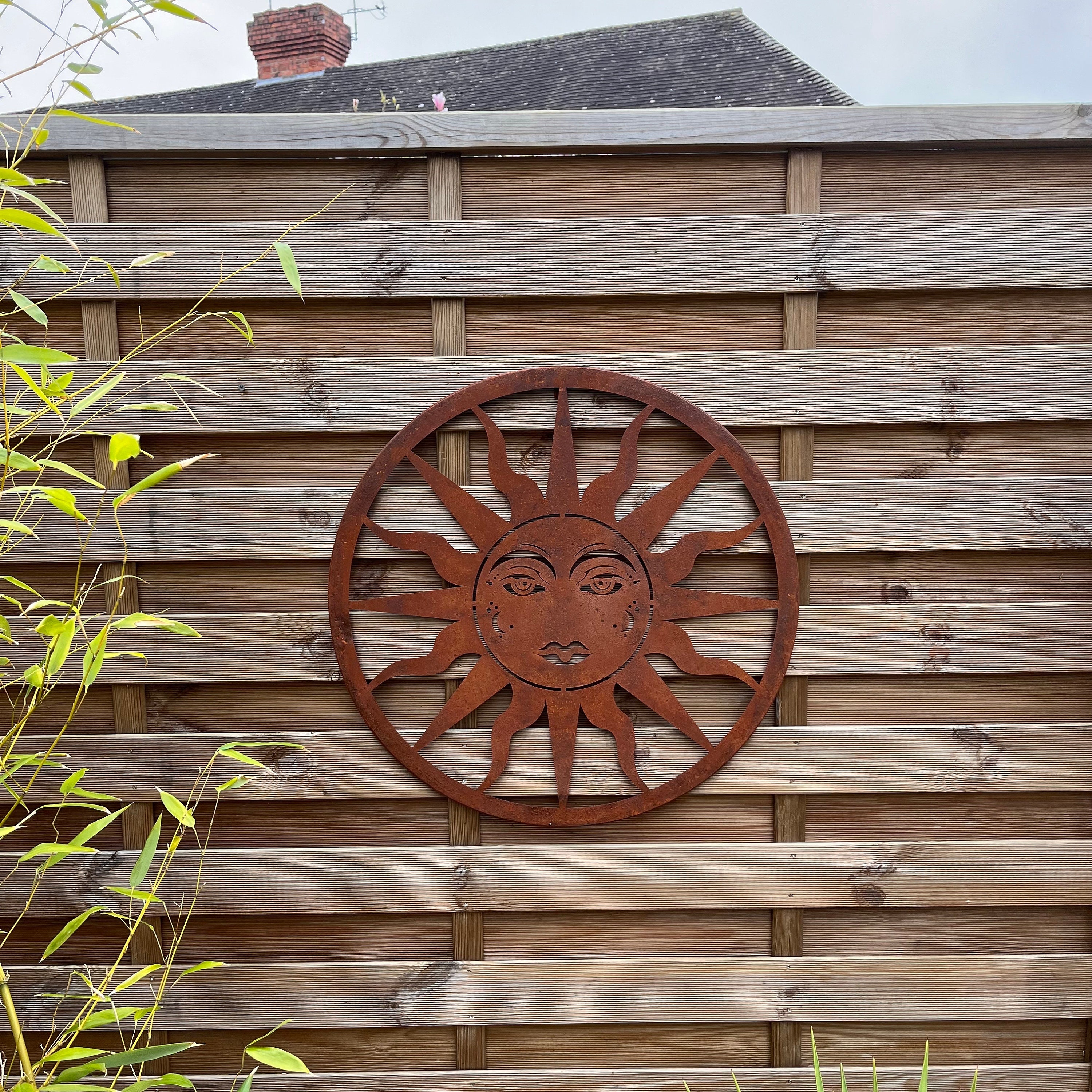 Metal Rusty Sun Garden Wall Art - Indoor / Outdoor - Etsy