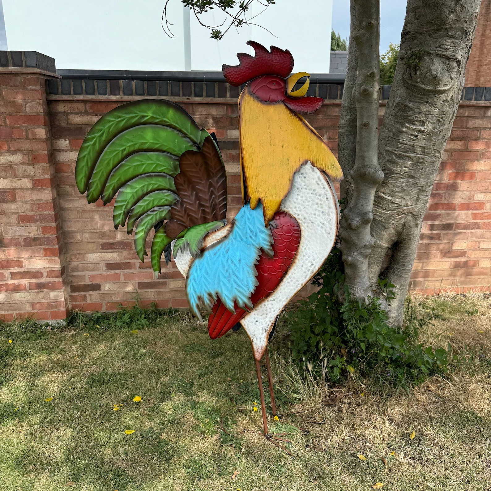 Extra Large Metal Chicken Cockerel Garden Ornament - Etsy UK