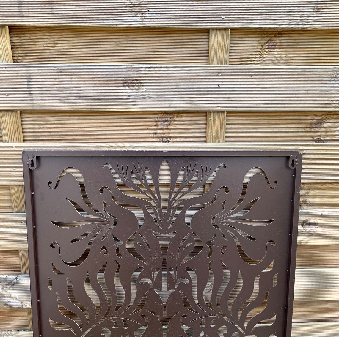 Large Asian Inspired Abstract Metal Wall Art in Brown Rust Indoor ...