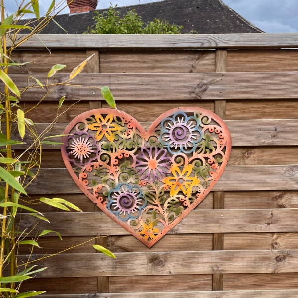 Rainbow Garden Wall Art - Etsy UK