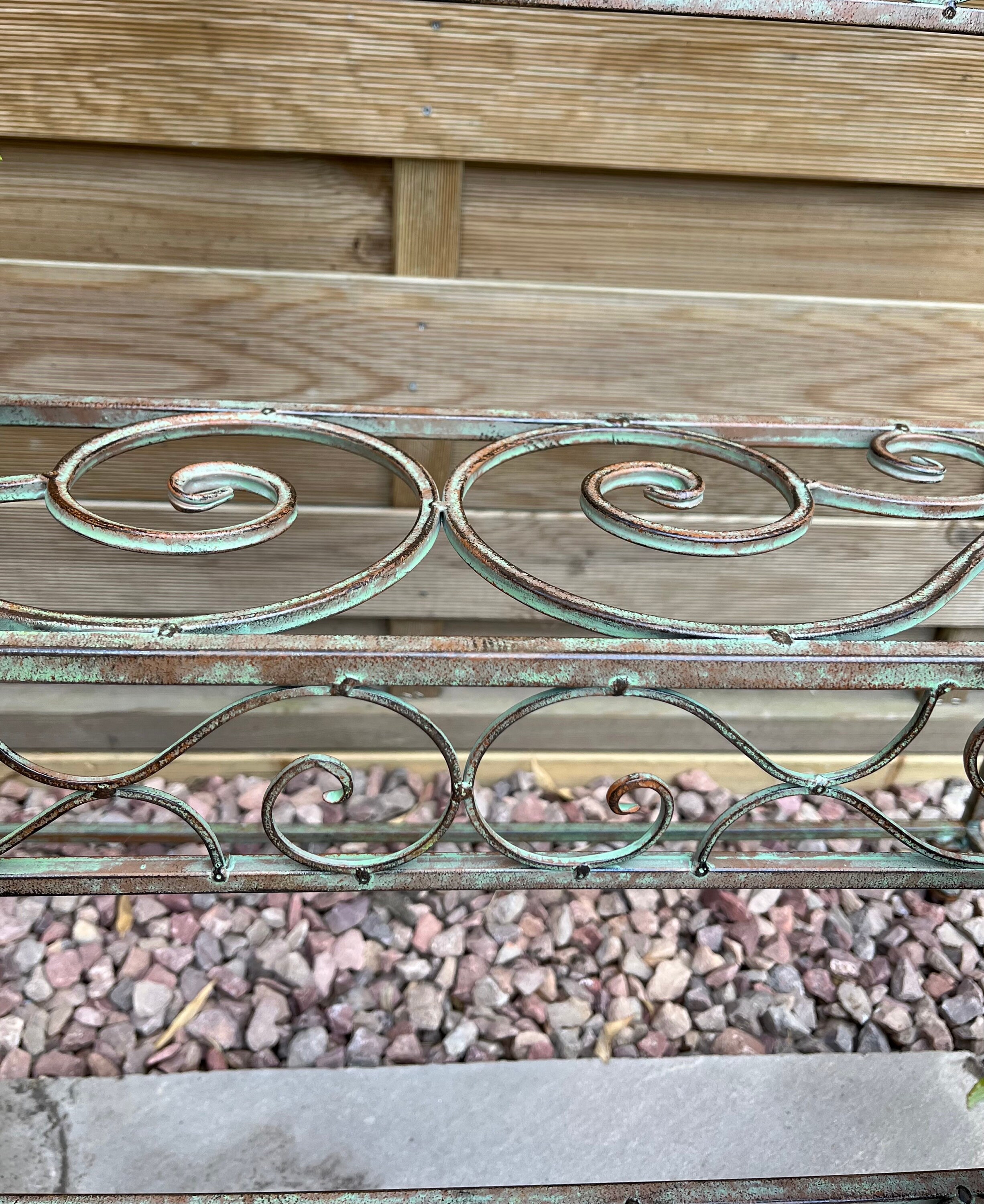 3 Tier Stepped Large Metal Verdigris (reddish Green) Decorative Plant ...