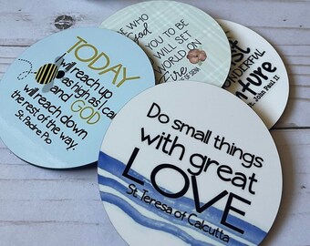 Custom Bible Verse Coaster Set Encouragement Gift Custom - Etsy