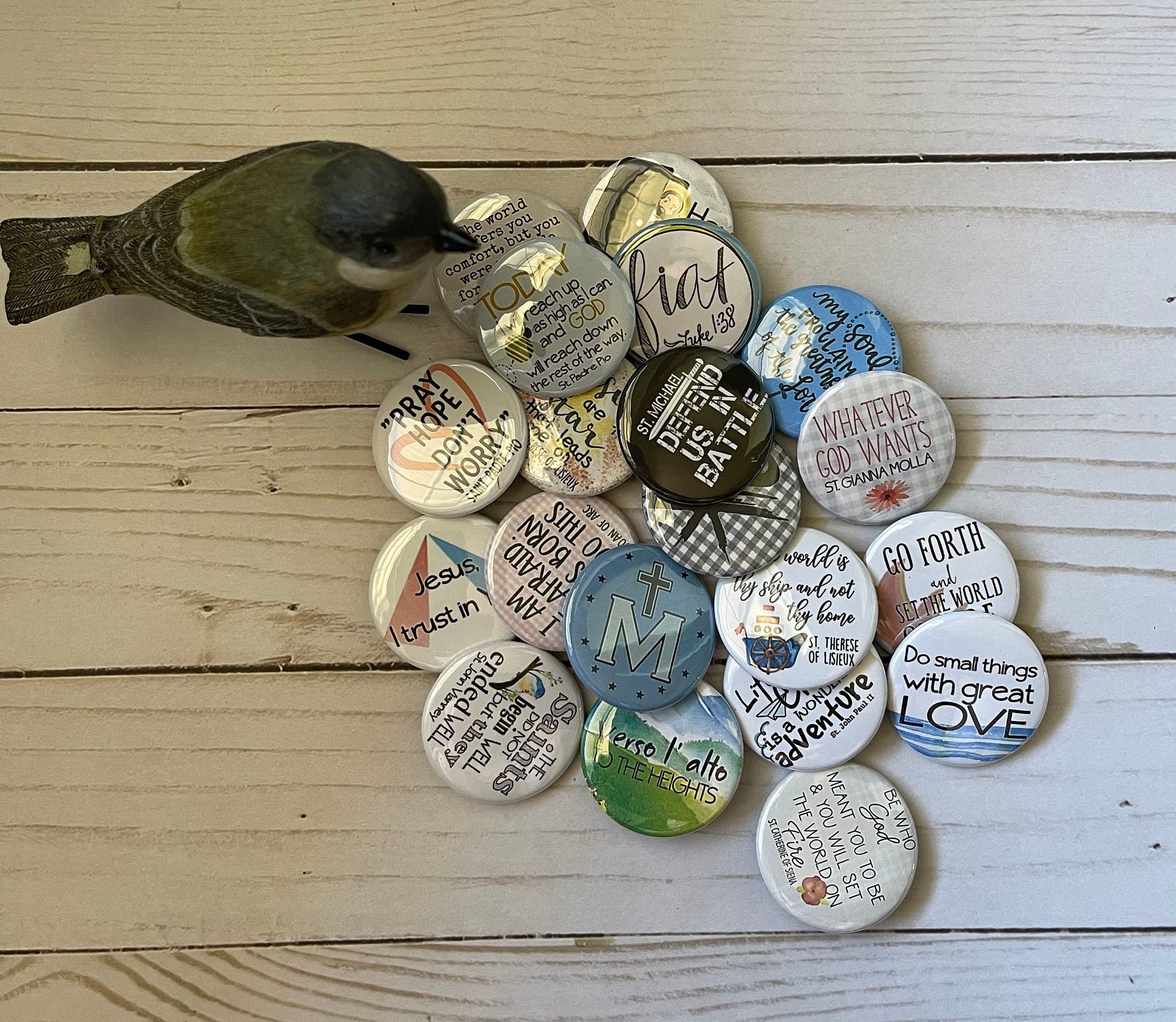 20 Pinback Catholic/ Christian Buttons - Etsy