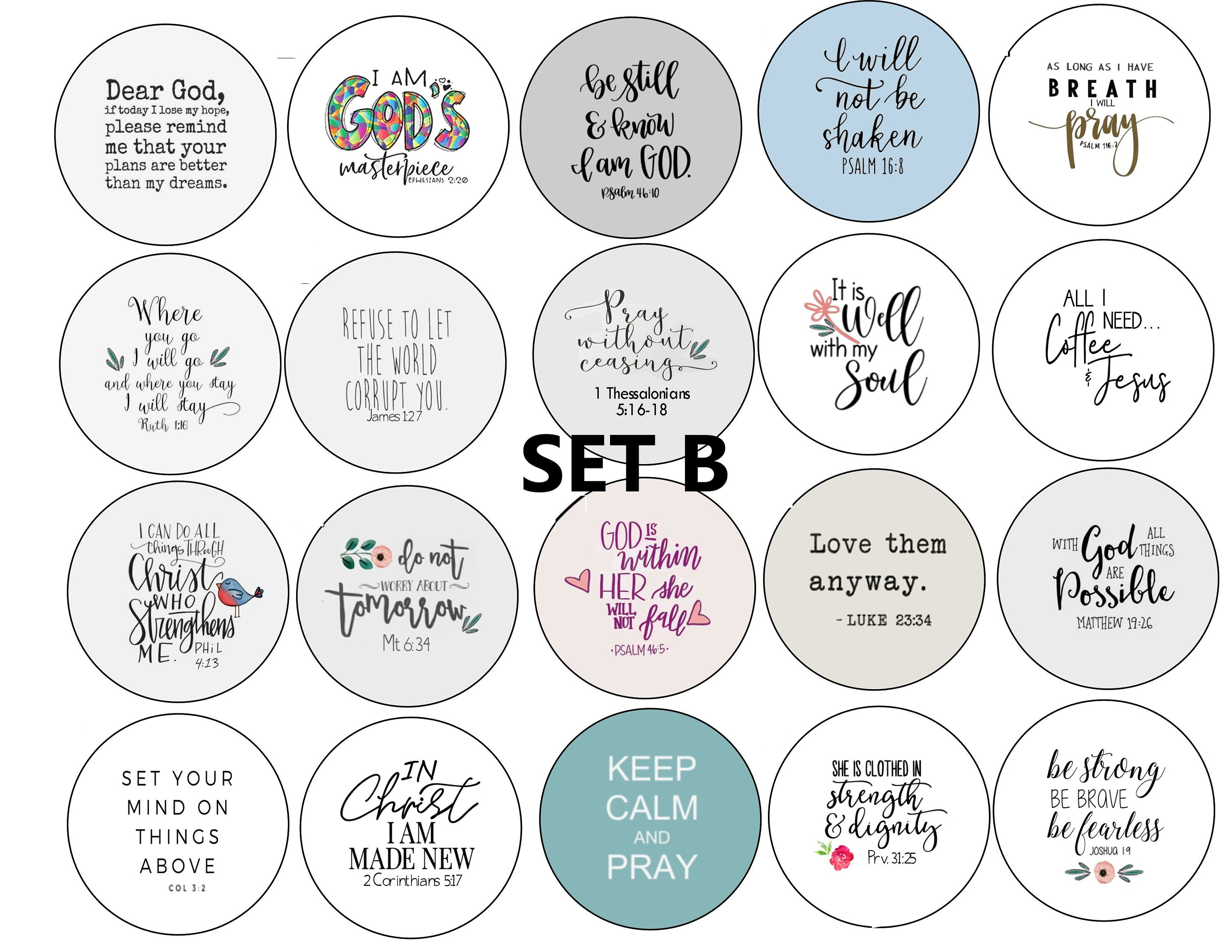 20 Pinback Catholic/ Christian Buttons - Etsy