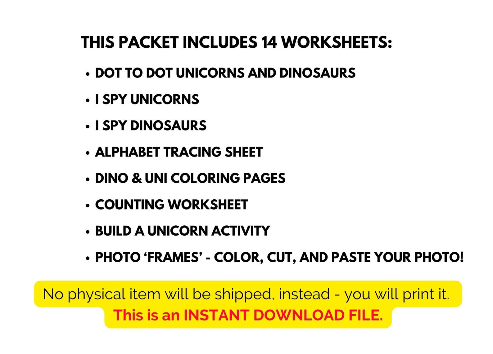 Dinosaur Printables, Unicorn Printables, Valentine's Day Activities ...