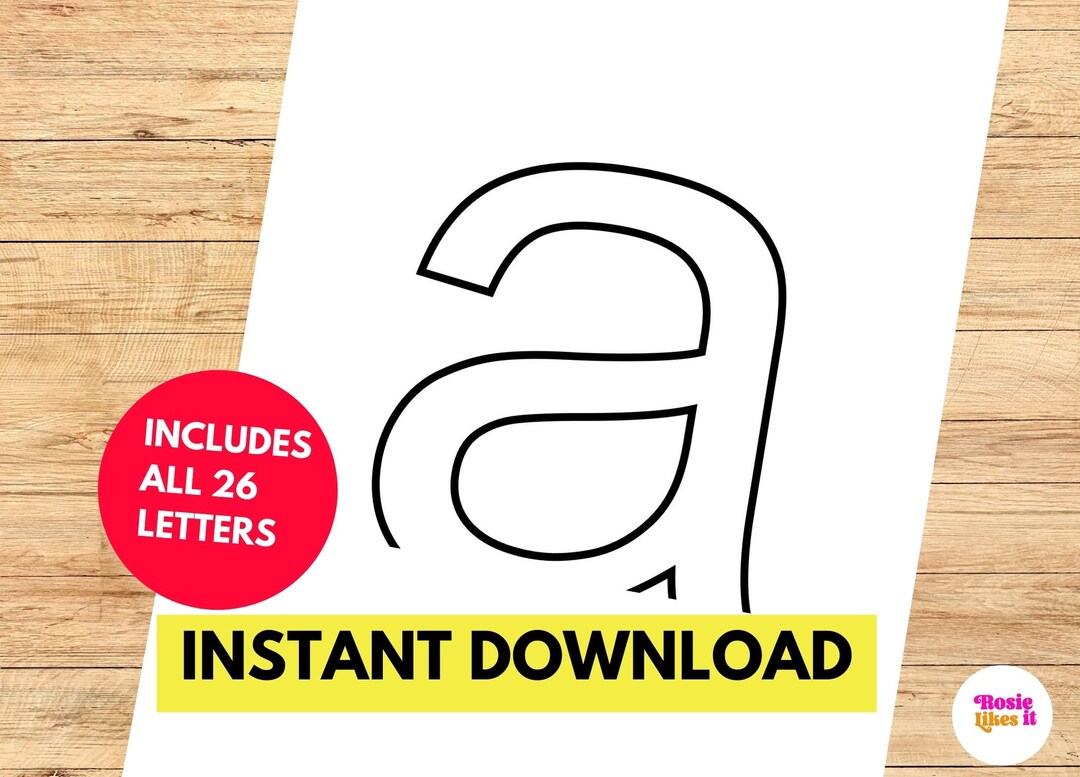ABC Alphabet to Print Lower Case Alphabet Letters Instant Download ...