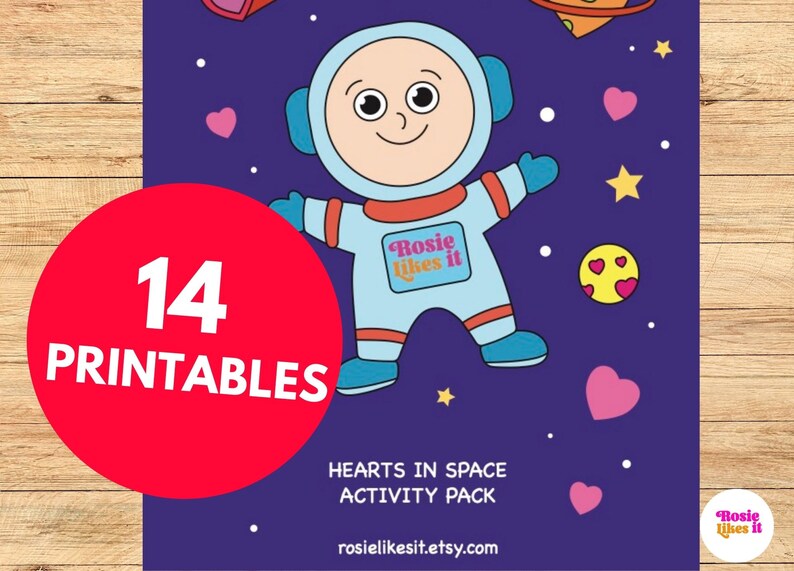 Printable Space Valentines Activities, Space Valentine's Day Activity ...