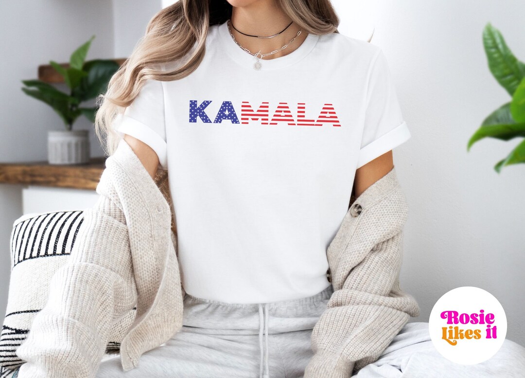 Kamala Harris 2024 T-shirt American Flag Modern Minimalist Kamala Shirt ...