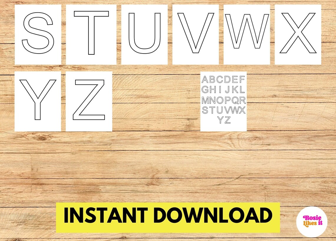ABC Alphabet to Print Upper Case Alphabet Letters Instant Download ...