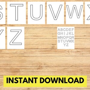 ABC Alphabet to Print Upper Case Alphabet Letters Instant Download ...