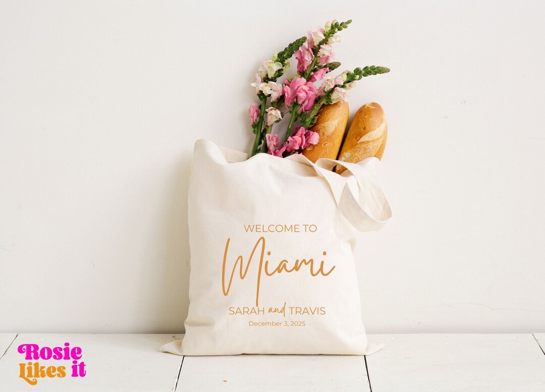 Miami Tote - Miami Bachelorette - Miami Wedding Totes - Miami ...