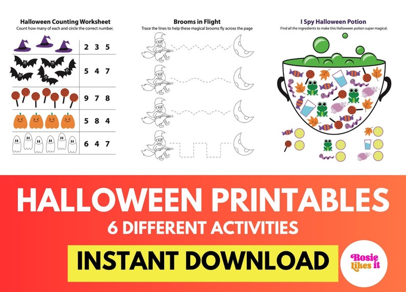 Halloween Printables for Kids Halloween Activity Bundle Preschool ...