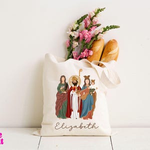 Custom Rosary Bag, Catholic Saints Bag, Catholic Tote Bag, Catholic ...