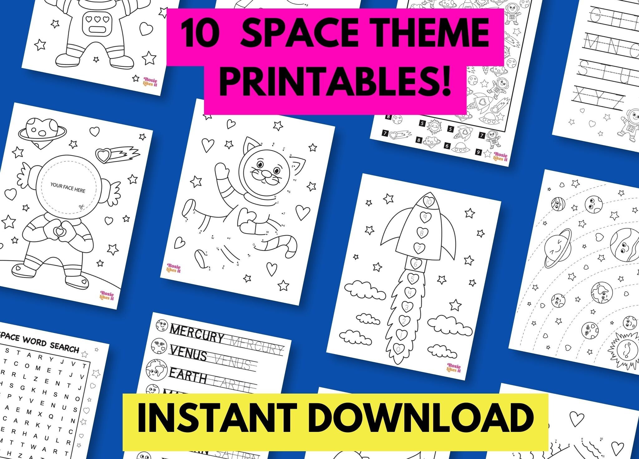 Printable Space Valentines Activities, Space Valentine's Day Activity ...
