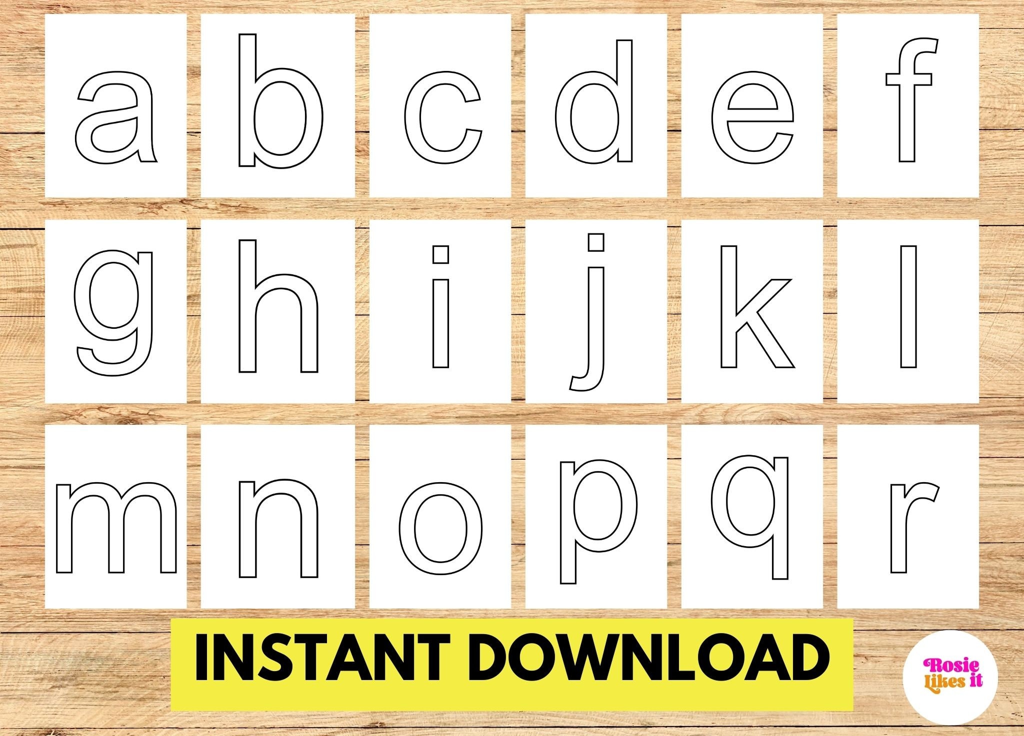ABC Alphabet to Print Lower Case Alphabet Letters Instant Download ...