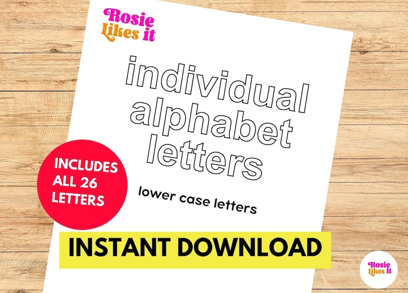 ABC Alphabet to Print Lower Case Alphabet Letters Instant Download ...