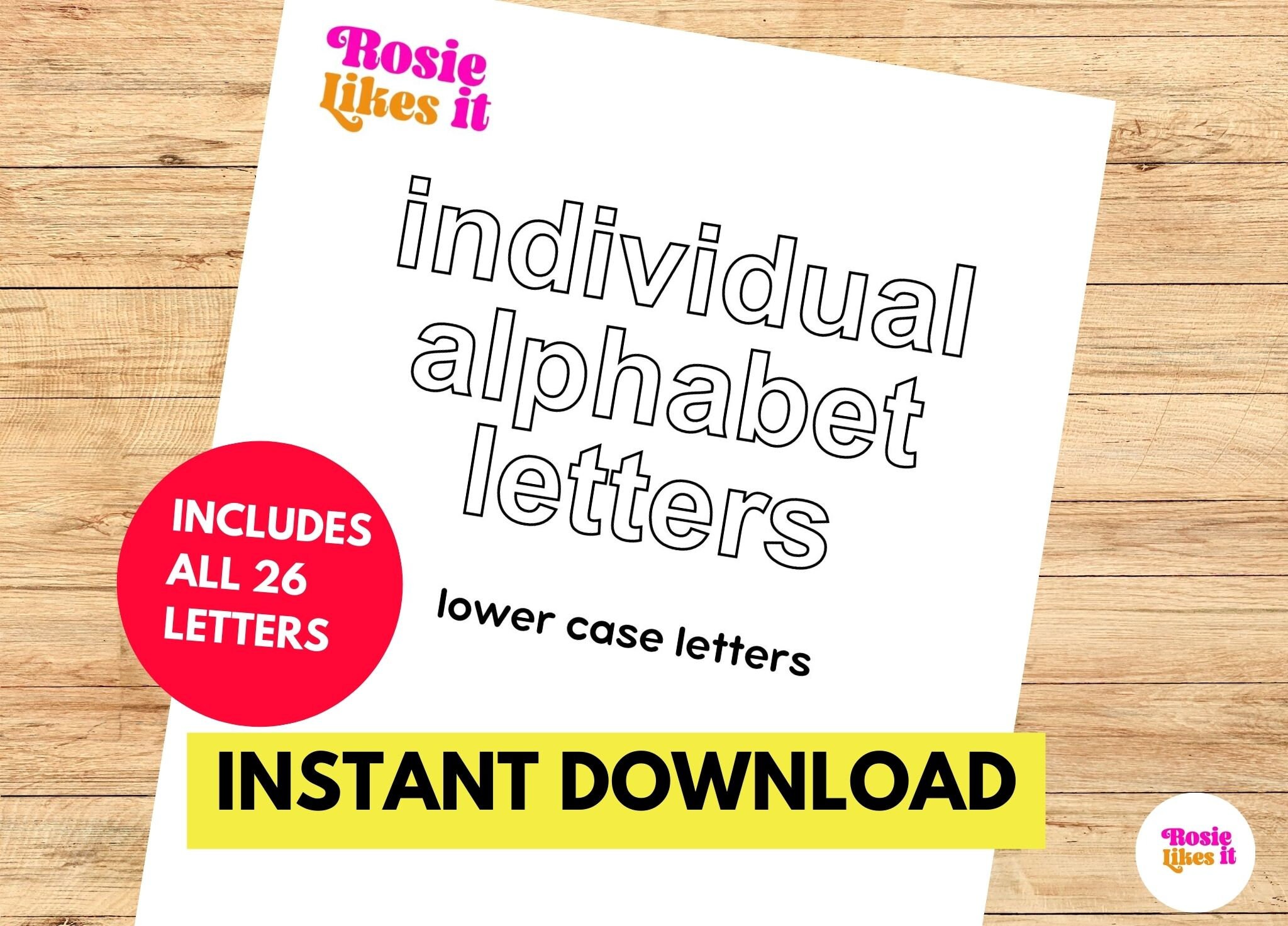 ABC Alphabet to Print Lower Case Alphabet Letters Instant Download ...