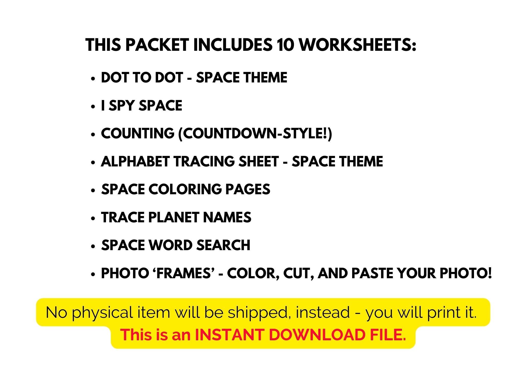 Printable Space Valentines Activities, Space Valentine's Day Activity ...