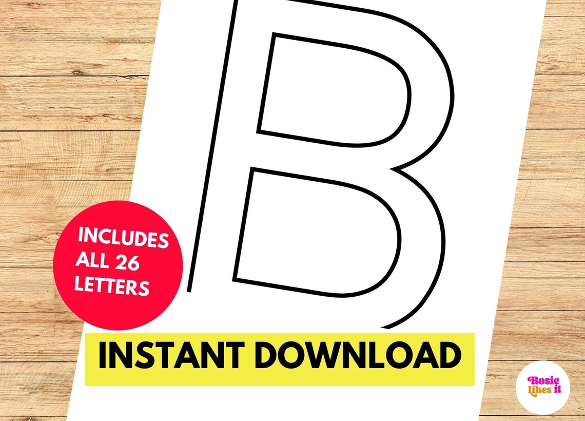 ABC Alphabet to Print Upper Case Alphabet Letters Instant Download ...