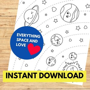 Printable Space Valentines Activities, Space Valentine's Day Activity ...