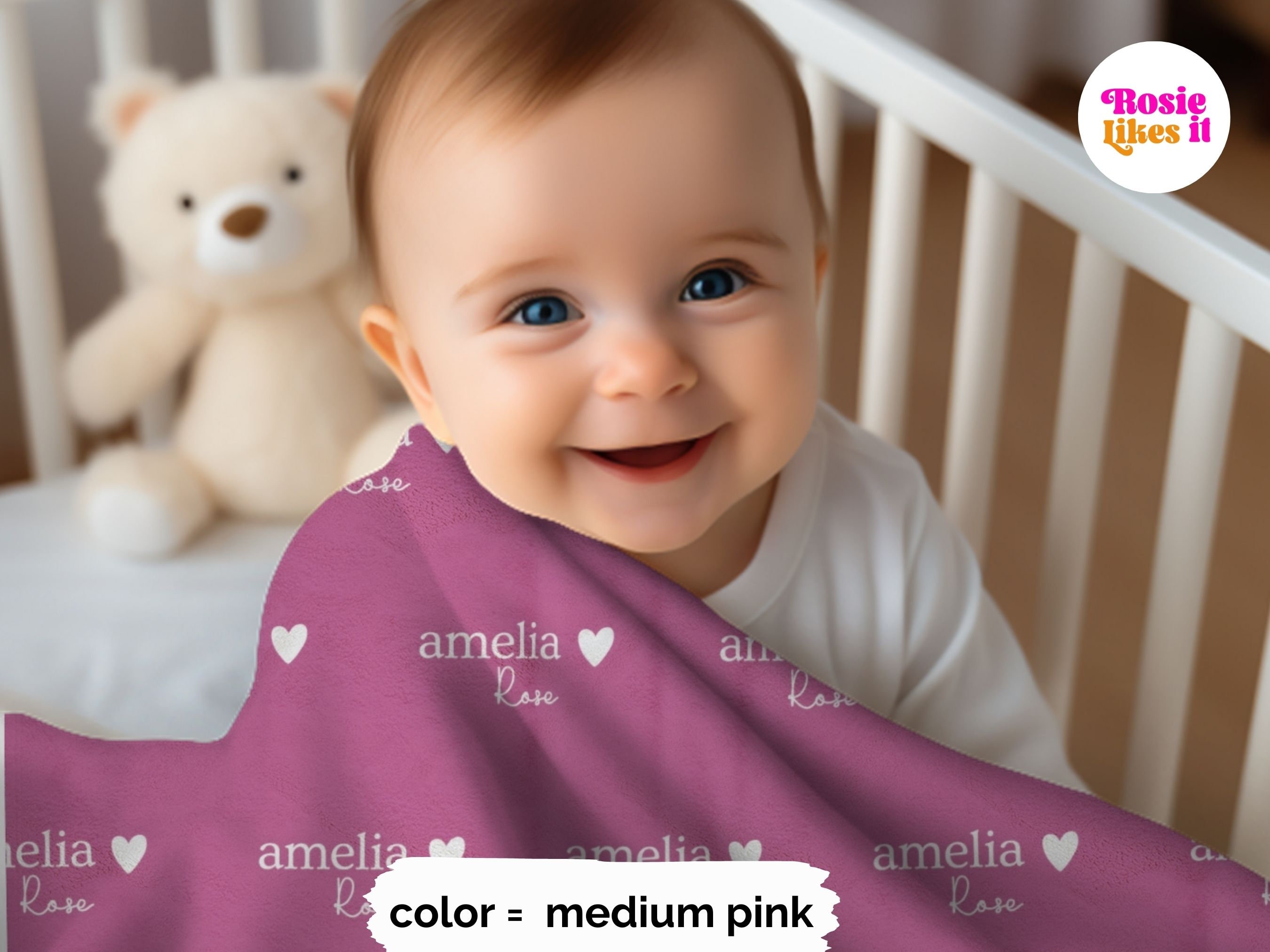 Personalized Custom Blanket, Baby Girl Blanket, Name Blanket, Girl ...