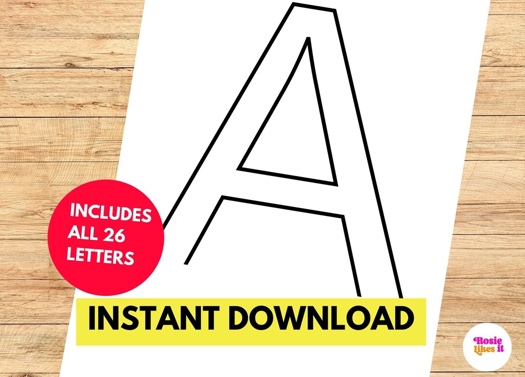 ABC Alphabet to Print Upper Case Alphabet Letters Instant Download ...