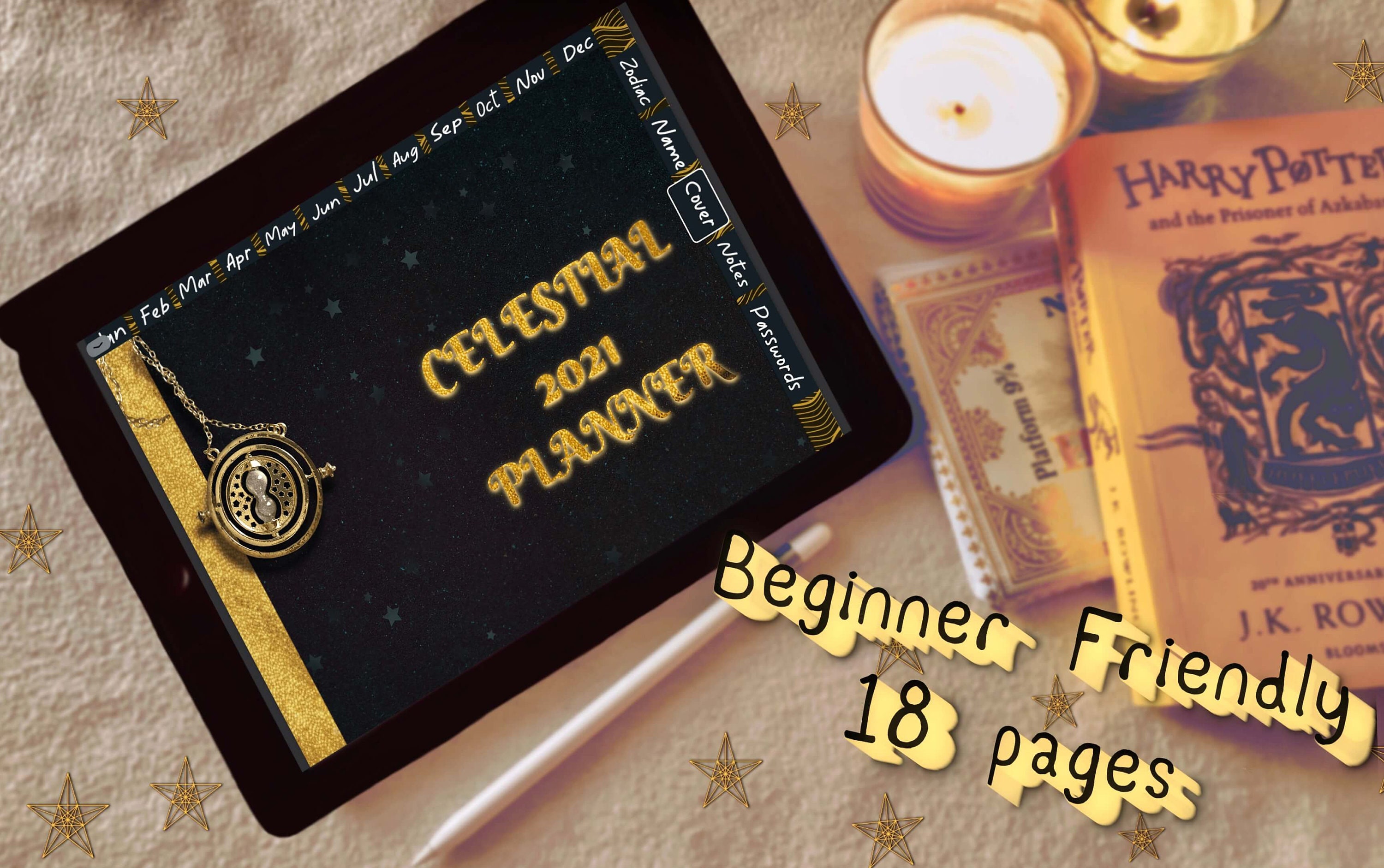 Celestial Digital Planner, Landscape Goodnotes Planner, iPad 2021 ...