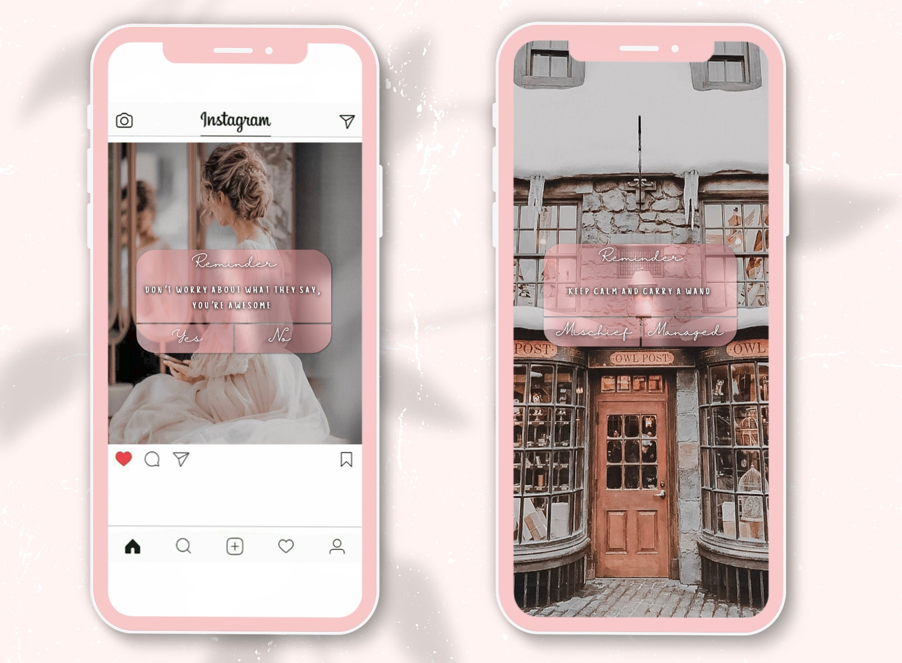 36 Reminder Stickers Png Rose Gold Instagram Template - Etsy