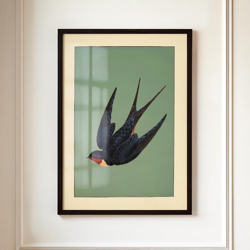 Paper Birds Swallow Framed - Etsy
