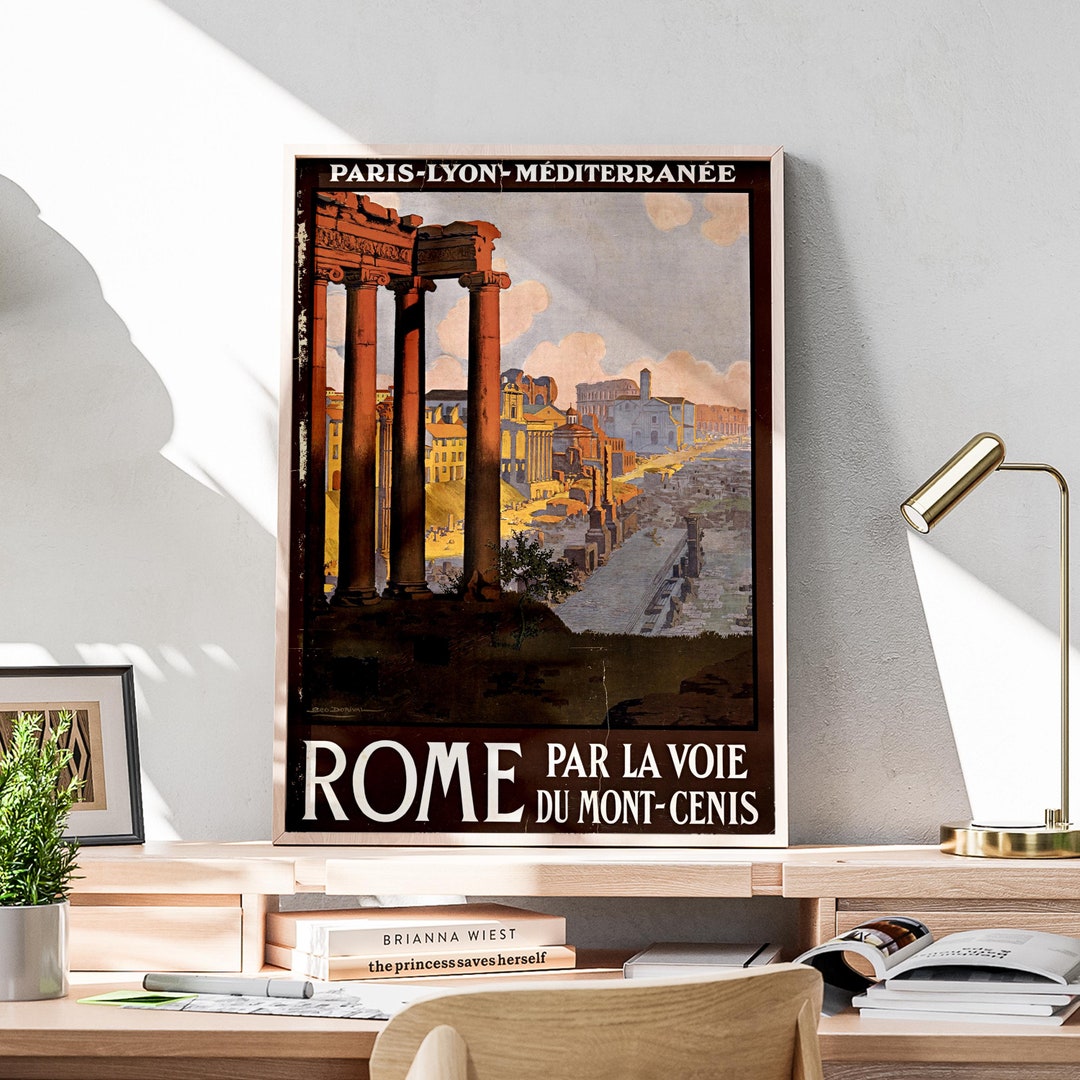 Rome Colosseum Travel Poster, Italy Inspired Wall Art, Ancient Rome ...